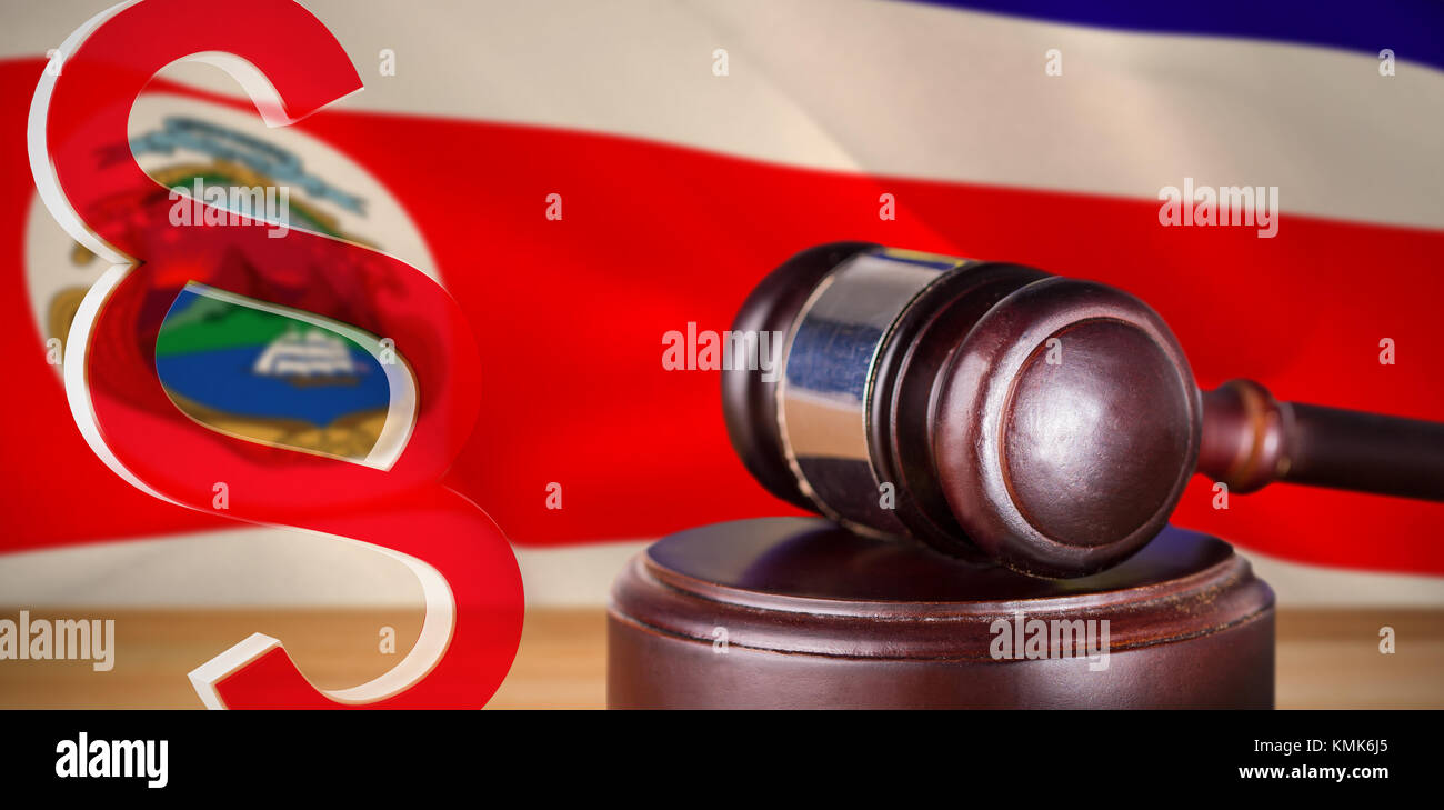 Vector icon of section symbol against costa rica national flag Stock ...