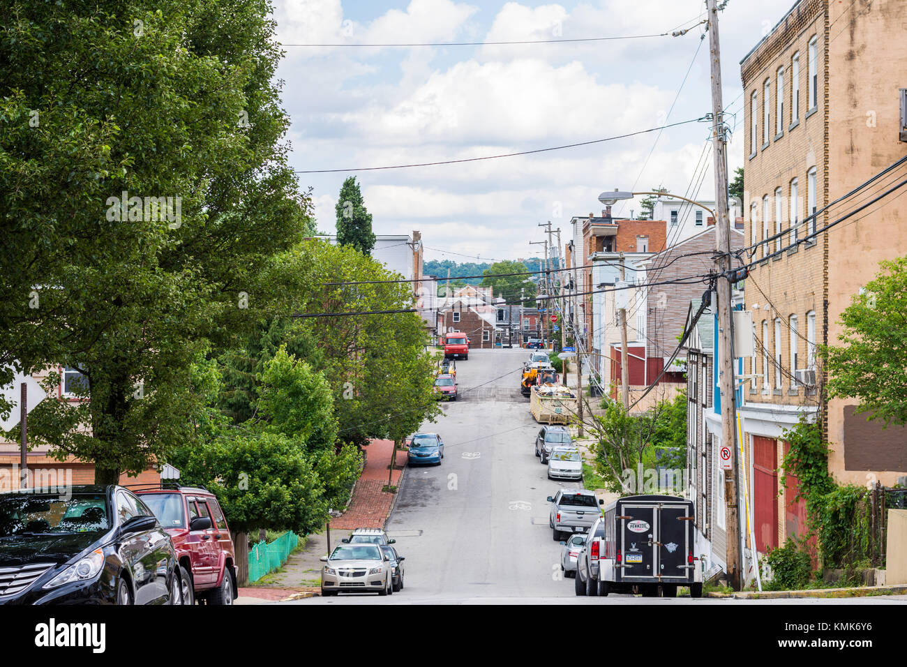 Skyline from Polish hill in Northern Pittsburgh, Pennsylvania Stock ...