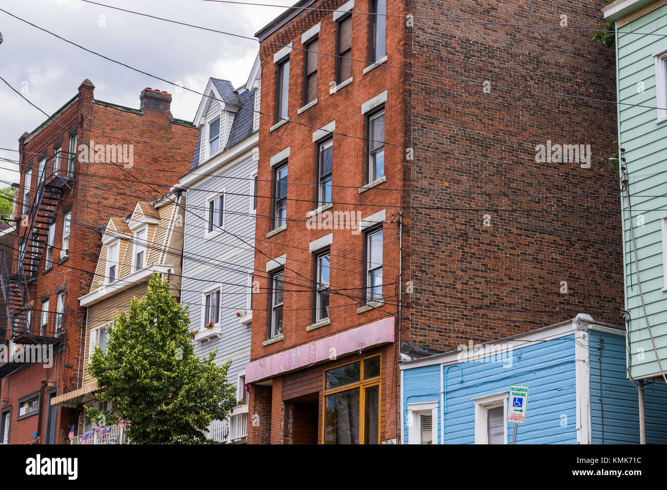 Skyline from Polish hill in Northern Pittsburgh, Pennsylvania Stock ...