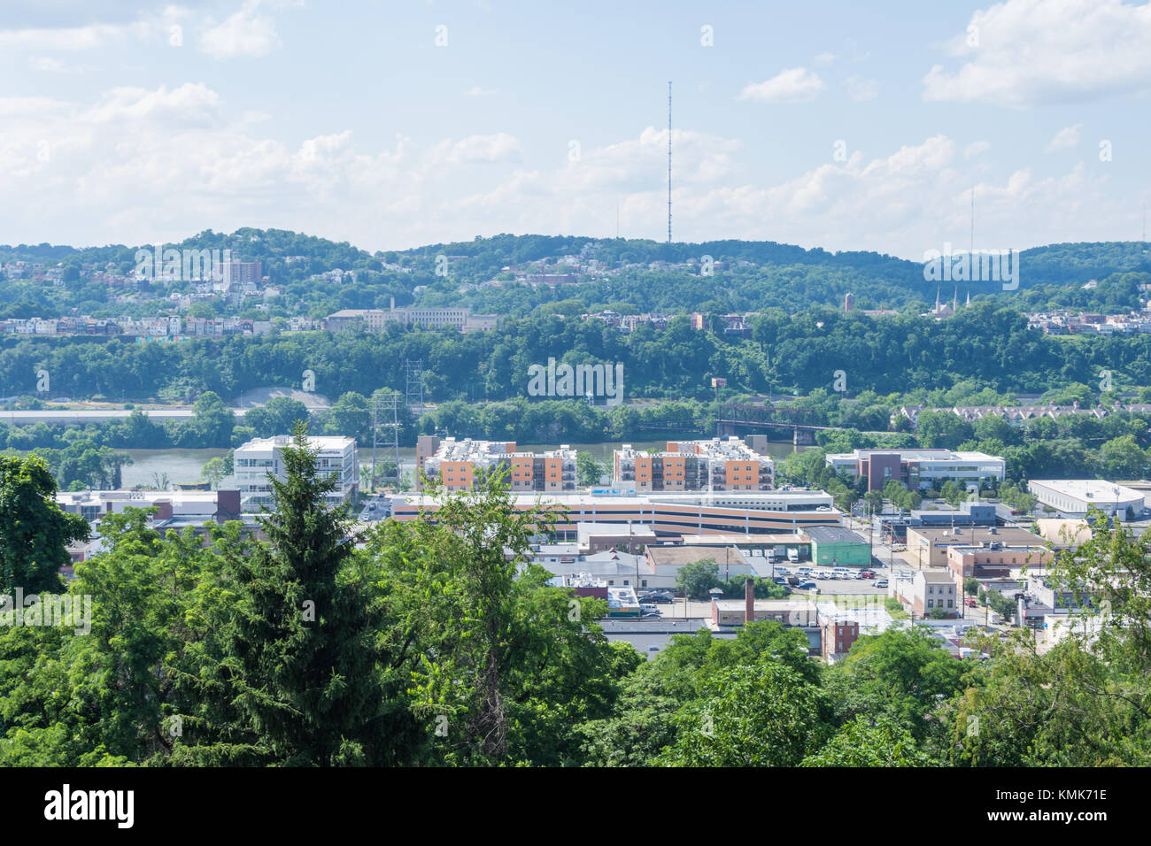 Skyline from Polish hill in Northern Pittsburgh, Pennsylvania Stock ...