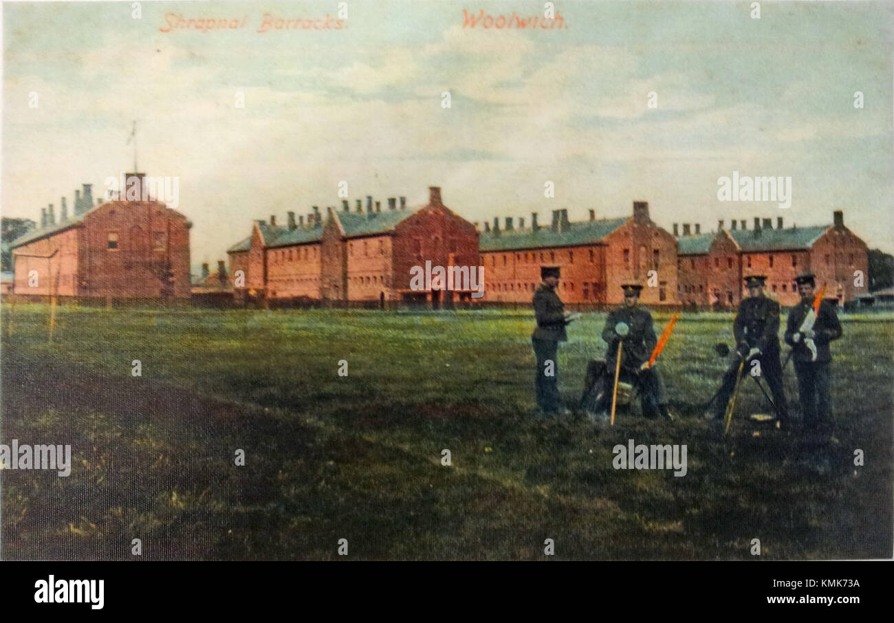 The Shrapnel Barracks in Woolwich, London, were a key military ...