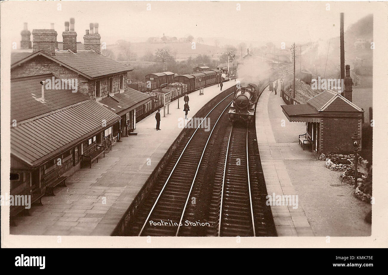 This postcard from Pontrilas Railway Station in the UK showcases the ...