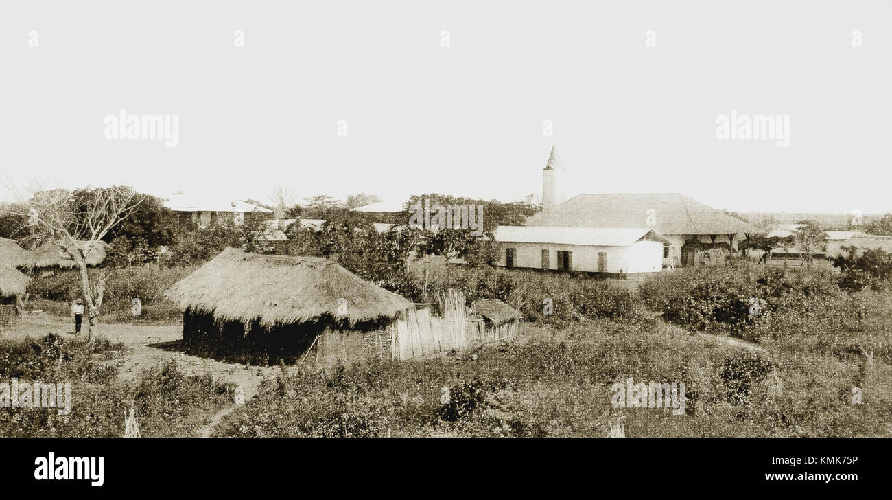 Abokobi is a locality in Ghana, depicted in a historical image ...