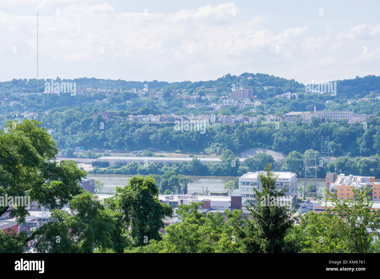 Skyline from Polish hill in Northern Pittsburgh, Pennsylvania Stock ...
