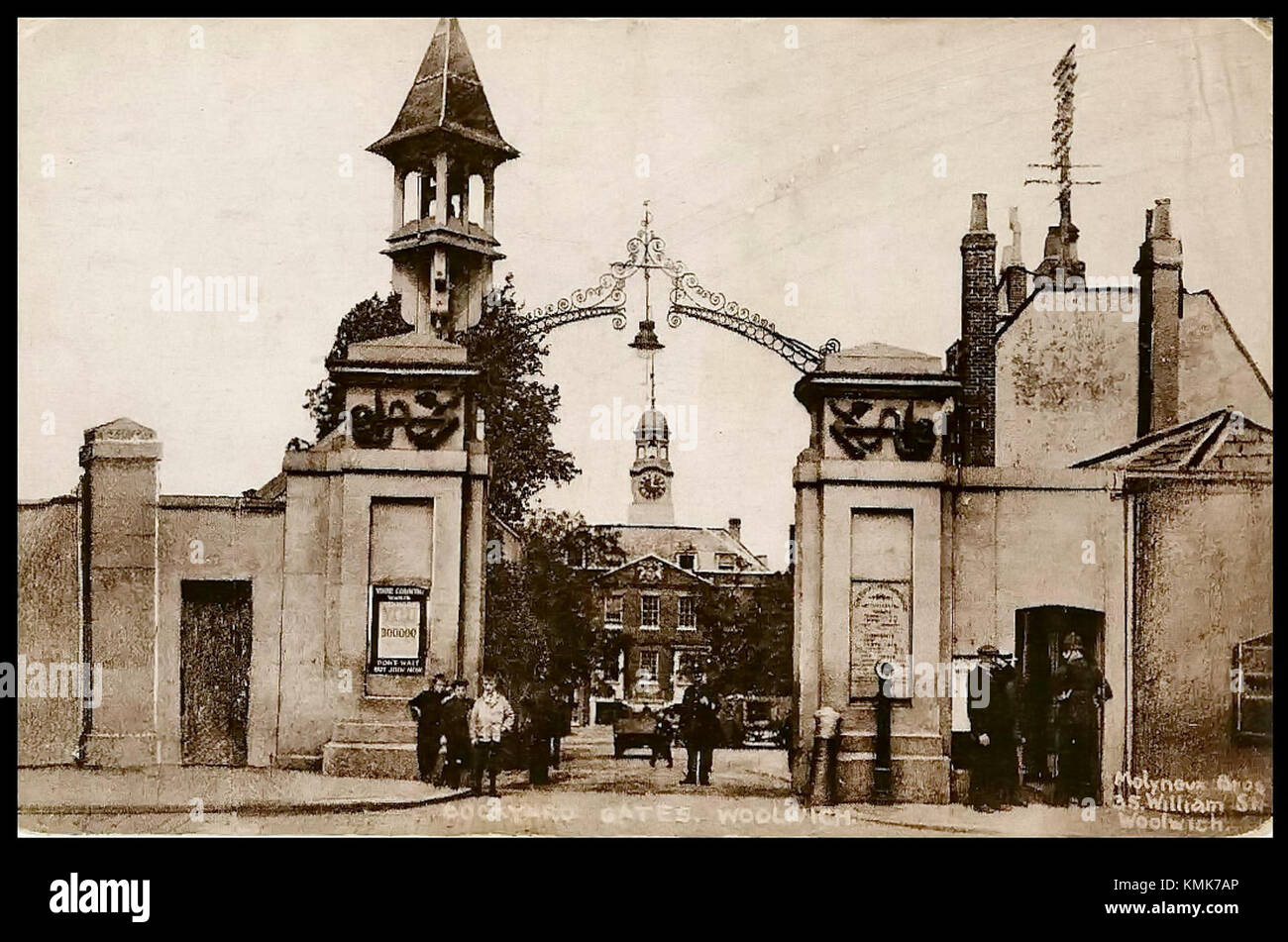The Woolwich Dockyard gates, photographed around 1900, are a ...