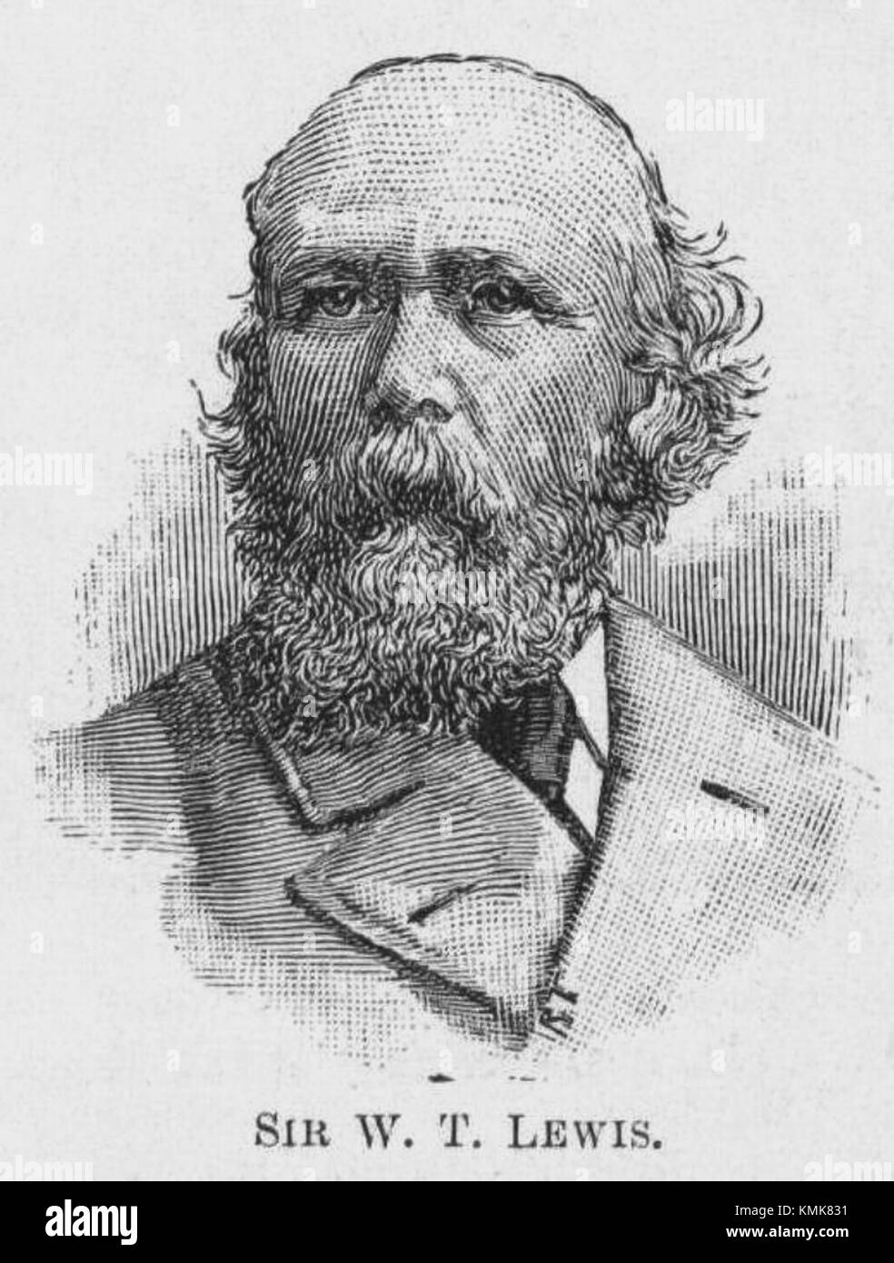 A portrait of Sir William Lewis, a notable figure in history ...