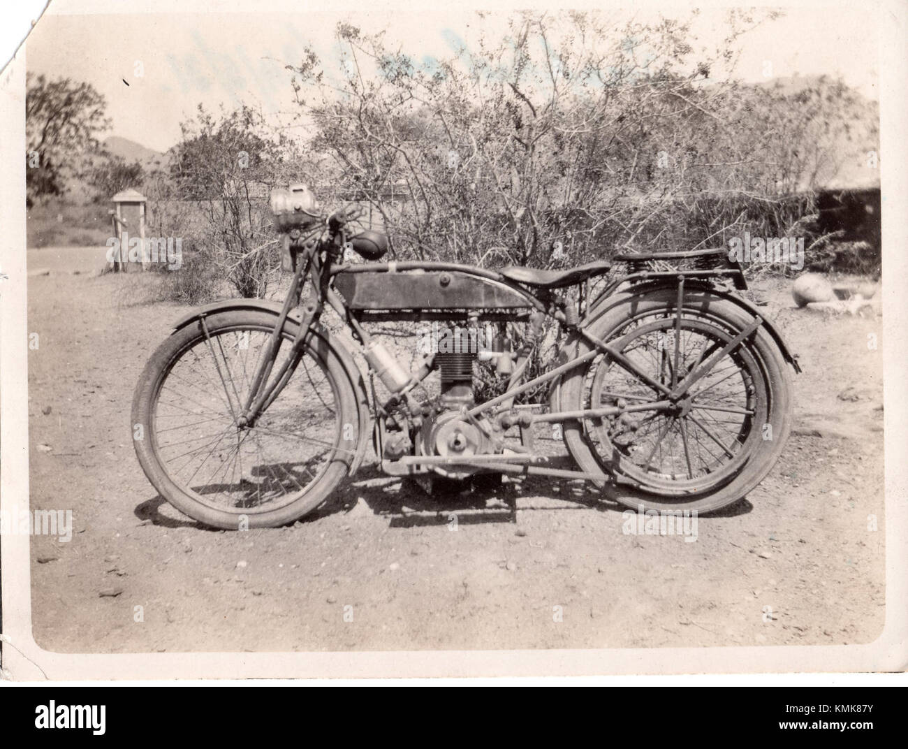 This 1931 photograph captures a vintage motorcycle, showcasing the ...