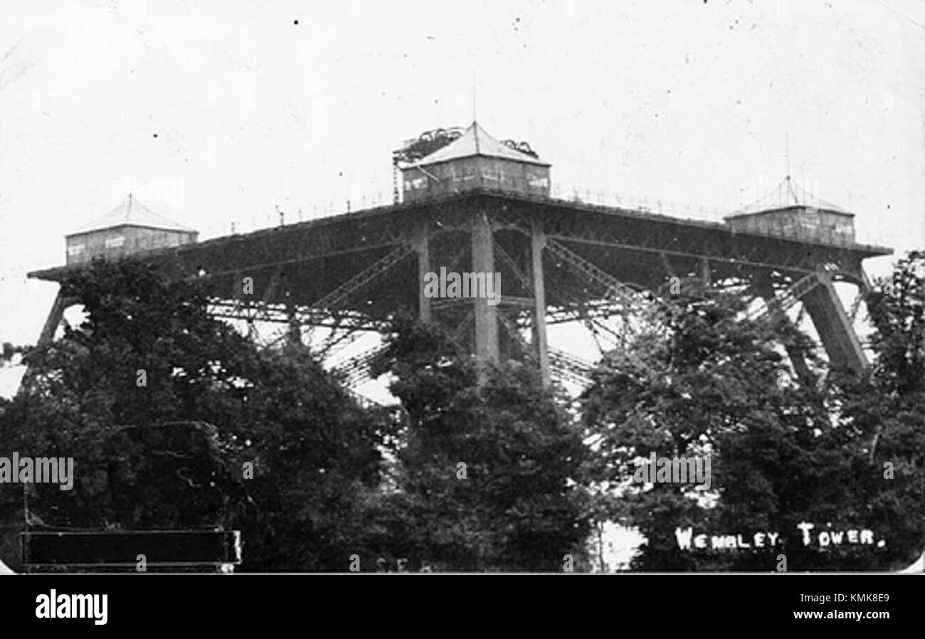 Wembley Tower, captured around 1900, showcases the tower as an early ...