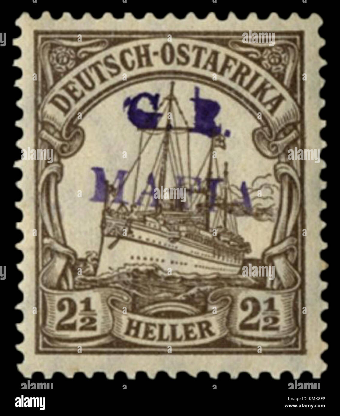 This item features a 1915 2-5 heller coin from German East Africa, with ...