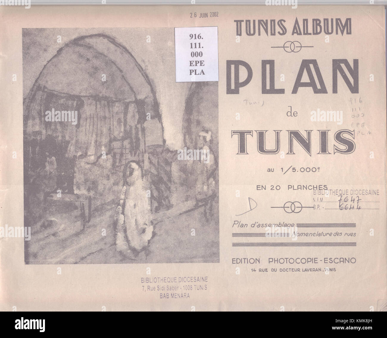 The Plan de Tunis represents an early map of the city of Tunis ...
