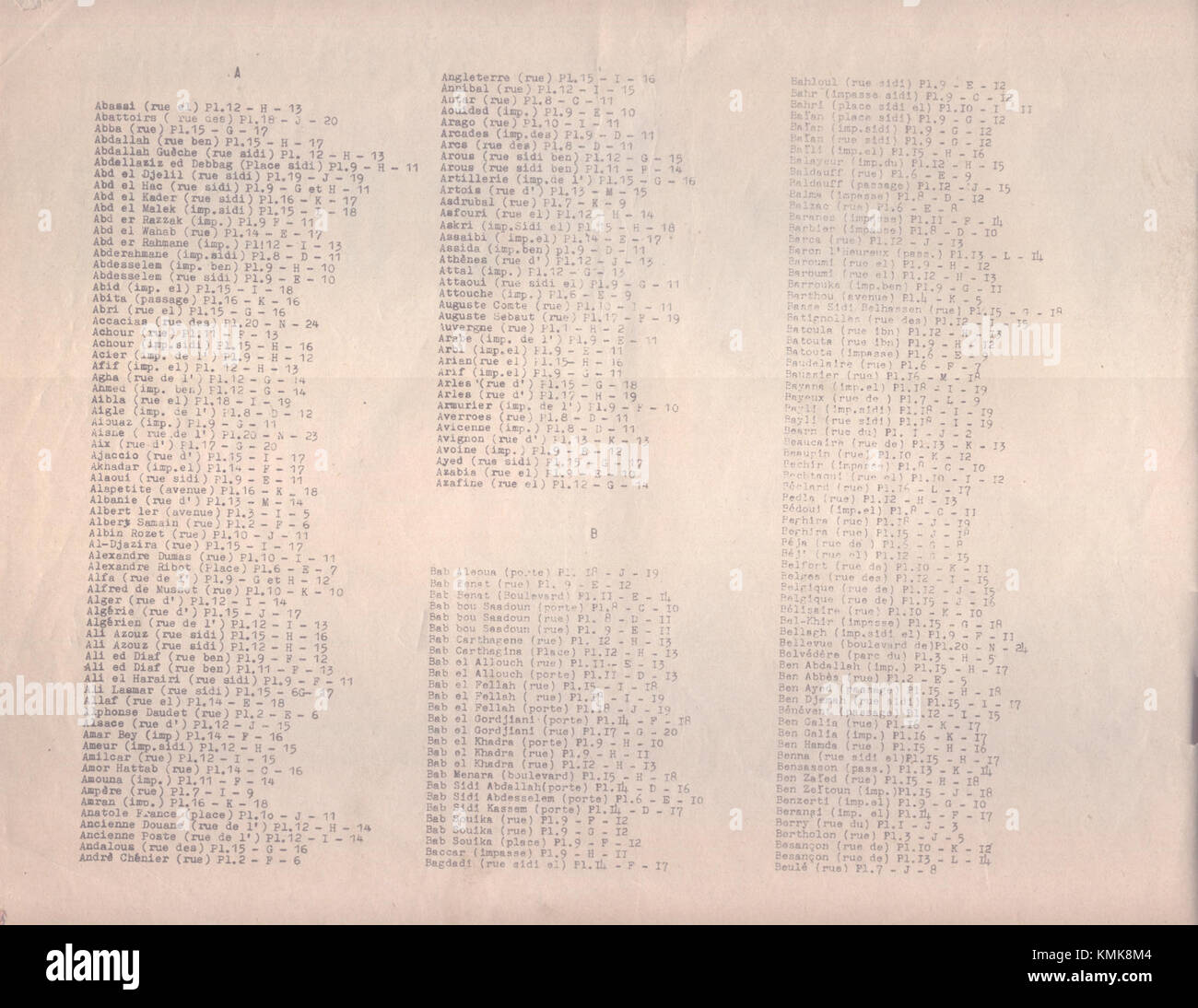 Tunis tunisia map hi-res stock photography and images - Alamy