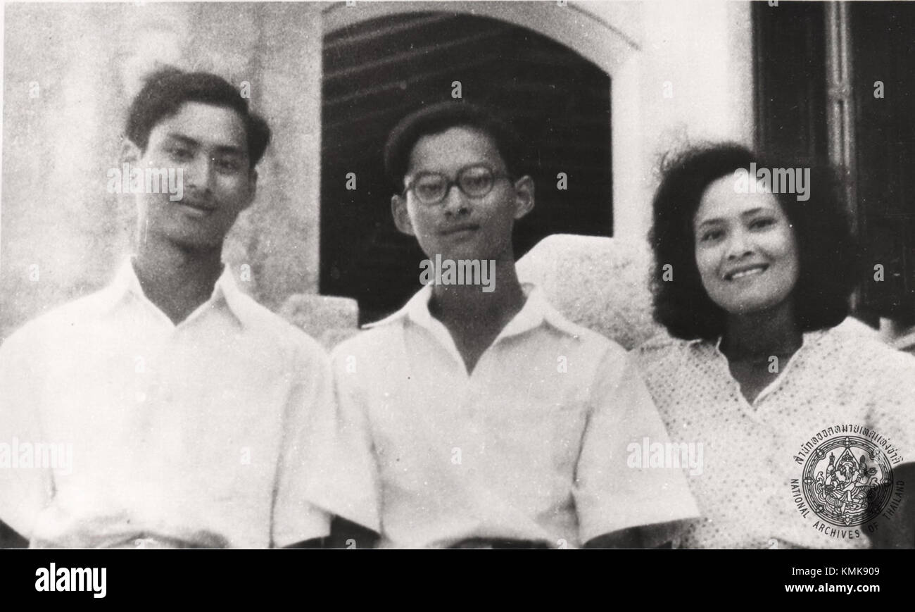 Ananda Mahidol , Bhumibol Adulyadej , Sangwal in Hua-Hin 1946 Stock Photo - Alamy