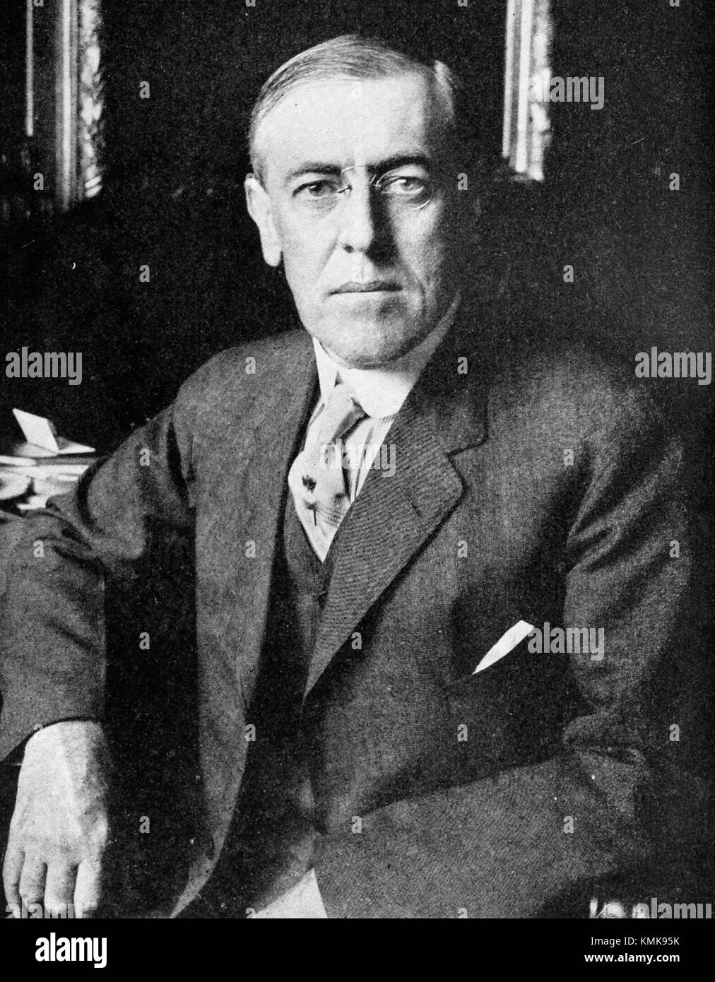 A cropped image from *Collier's* magazine featuring President Woodrow ...