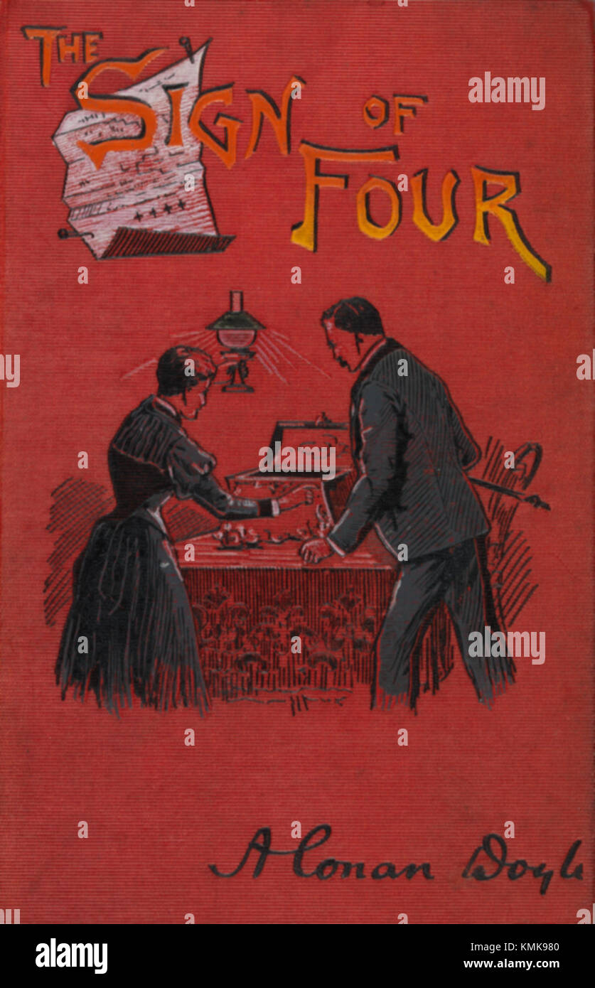 Cover illustration from the 1892 edition of 'The Sign of Four' by ...