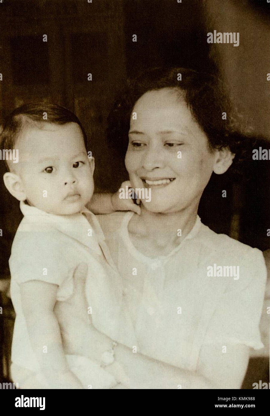 Vajiralongkorn and Sangwal in 1953 Stock Photo - Alamy