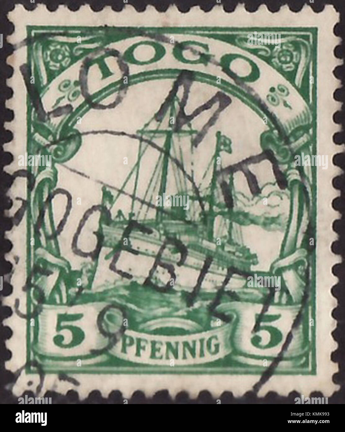 This stamp, issued by the Deutsche Reichspost in 1900, is part of the ...