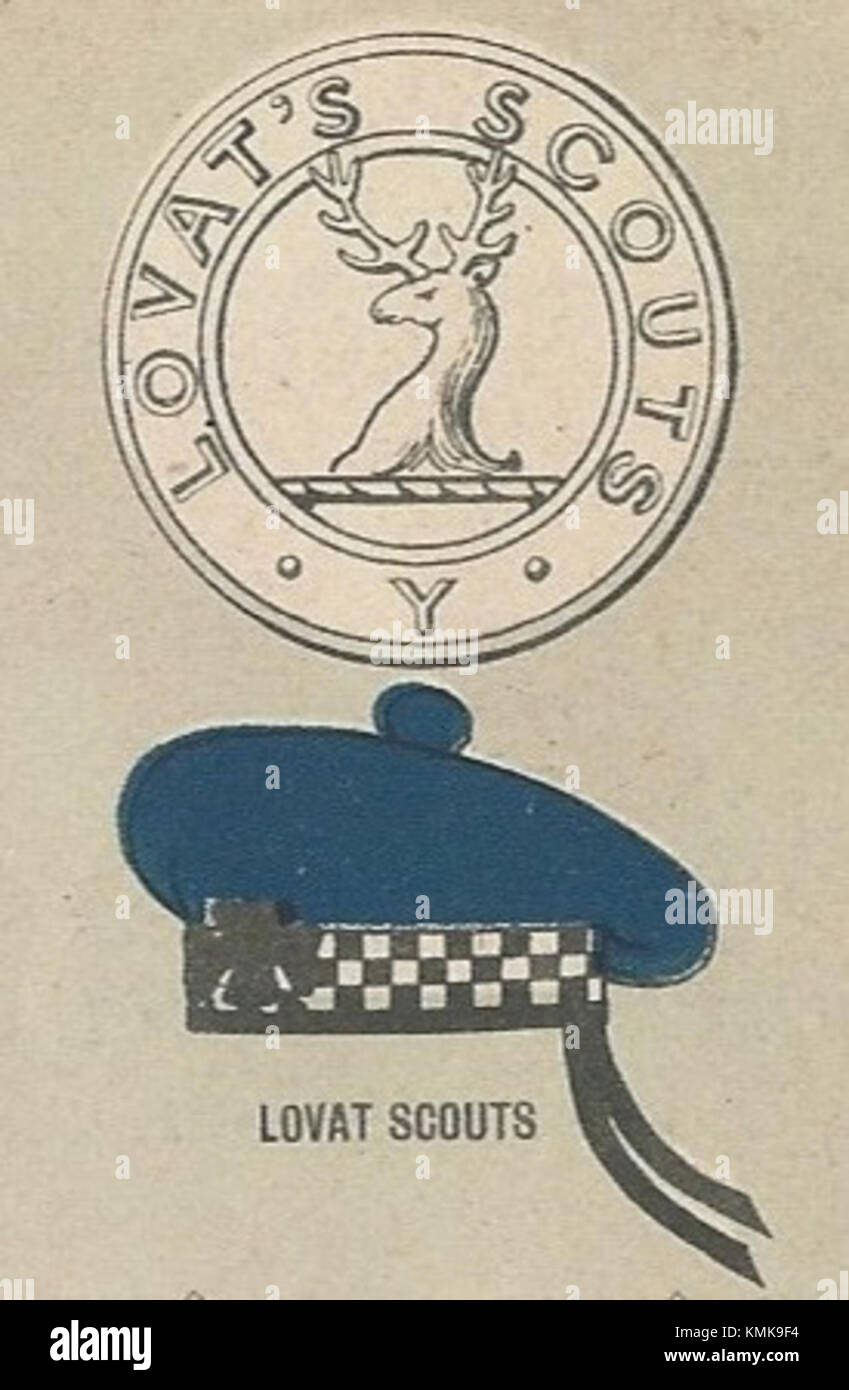 Lovat Scouts badge and bonnet Stock Photo - Alamy