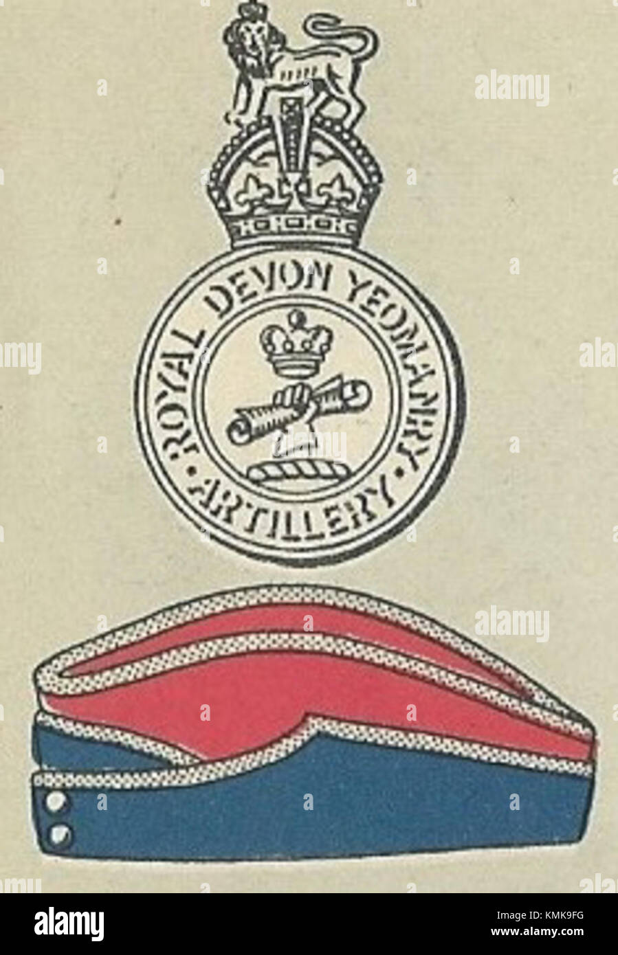 The Royal Devon Yeomanry badge and service cap are symbols of the ...