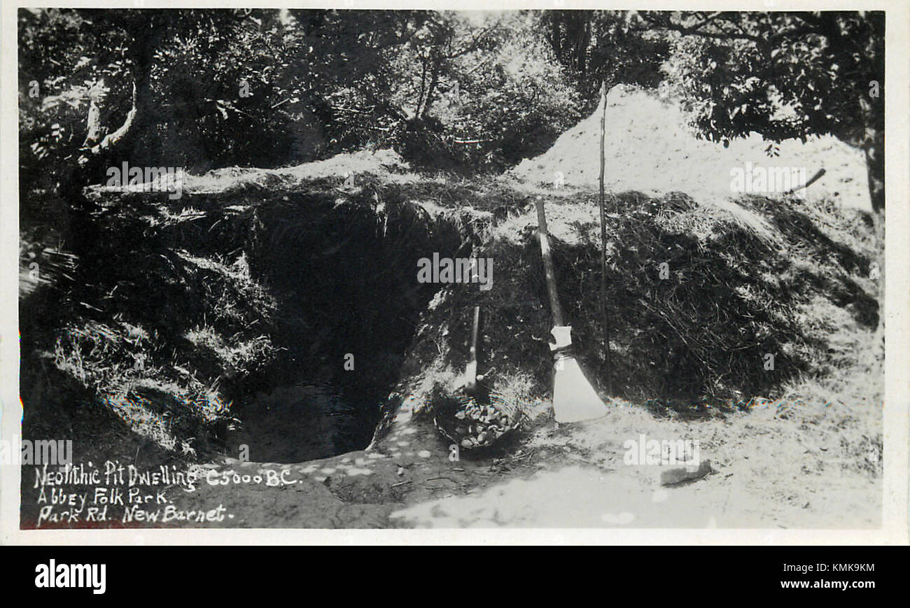 The Neolithic pit dwelling at Abbey Folk Park in New Barnet dates back ...