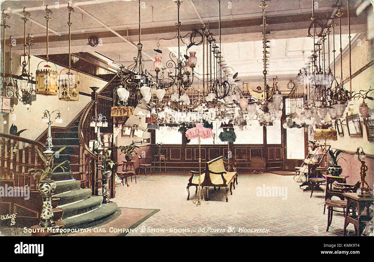 This image depicts the showrooms of the South Metropolitan Gas Company ...