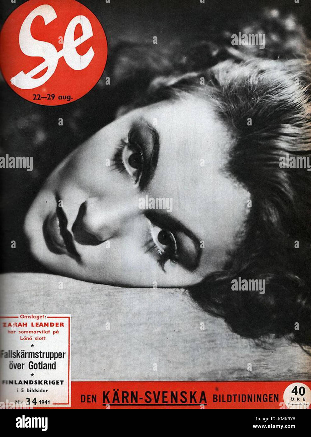 Zarah Leander, a renowned Swedish singer and actress, is featured in a ...