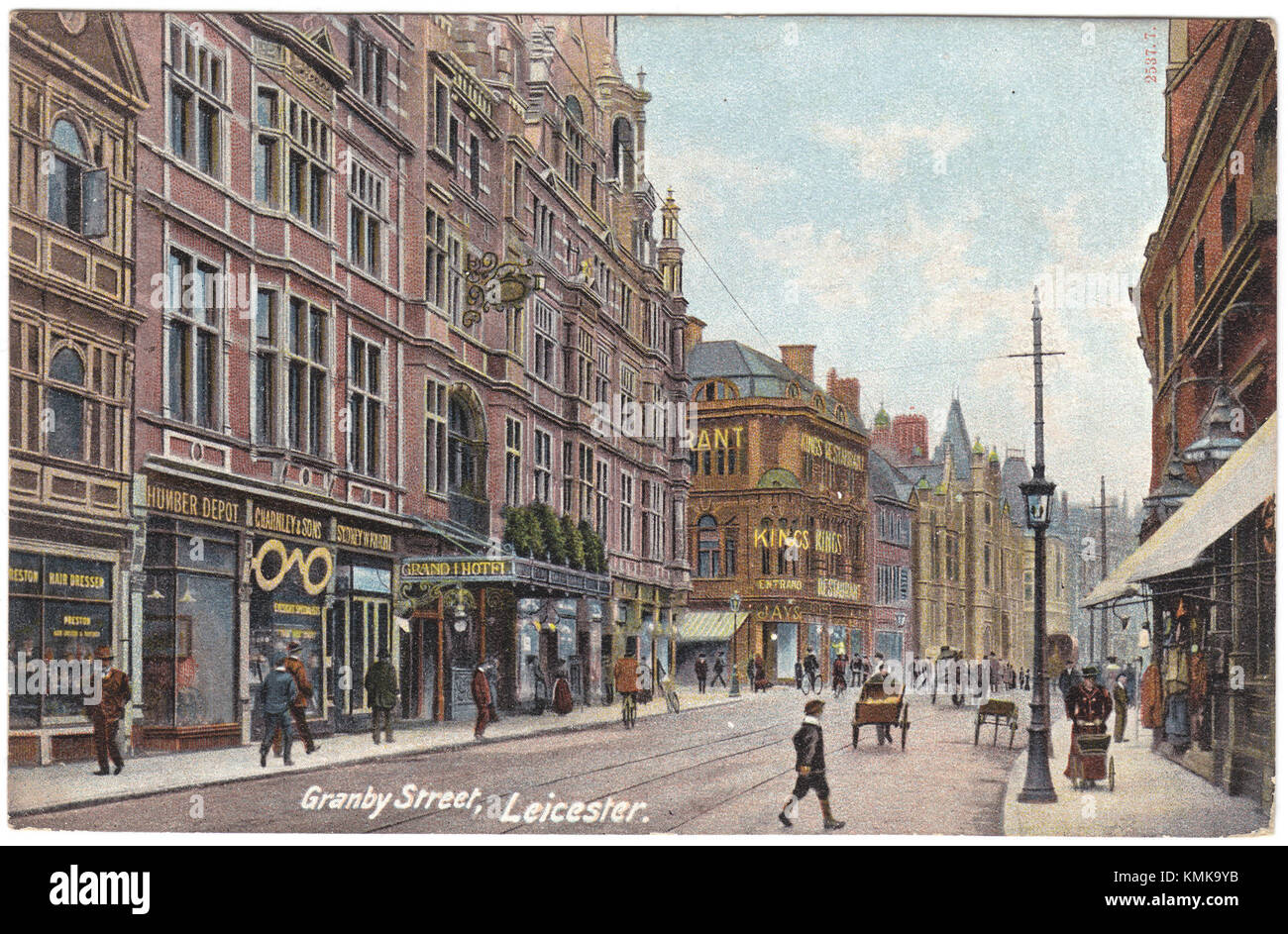 Granby Street in Leicester, captured around 1906, showcases the ...