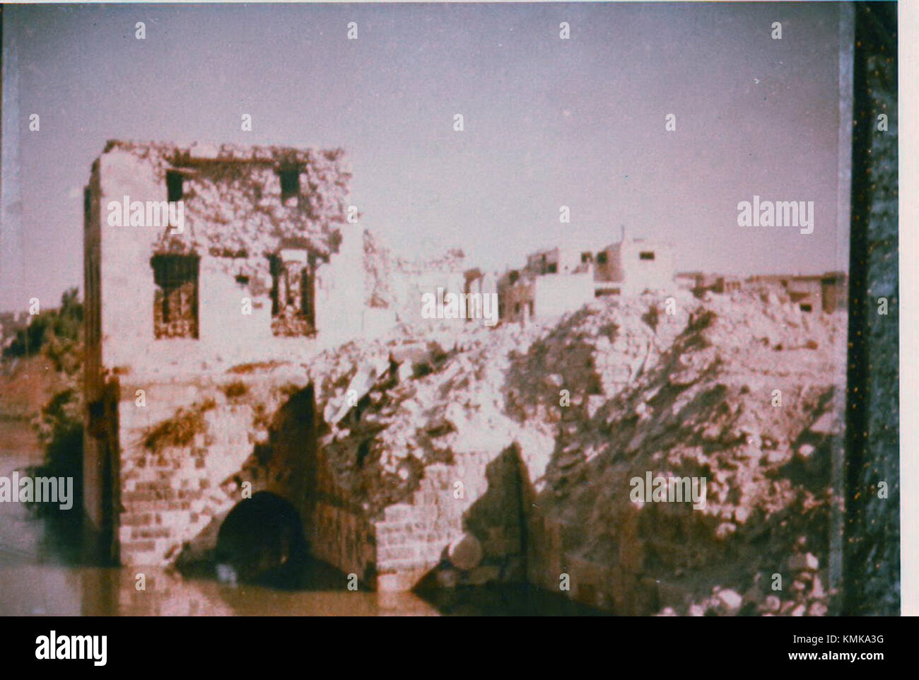 This image depicts the aftermath of the Hama Massacre, which occurred ...