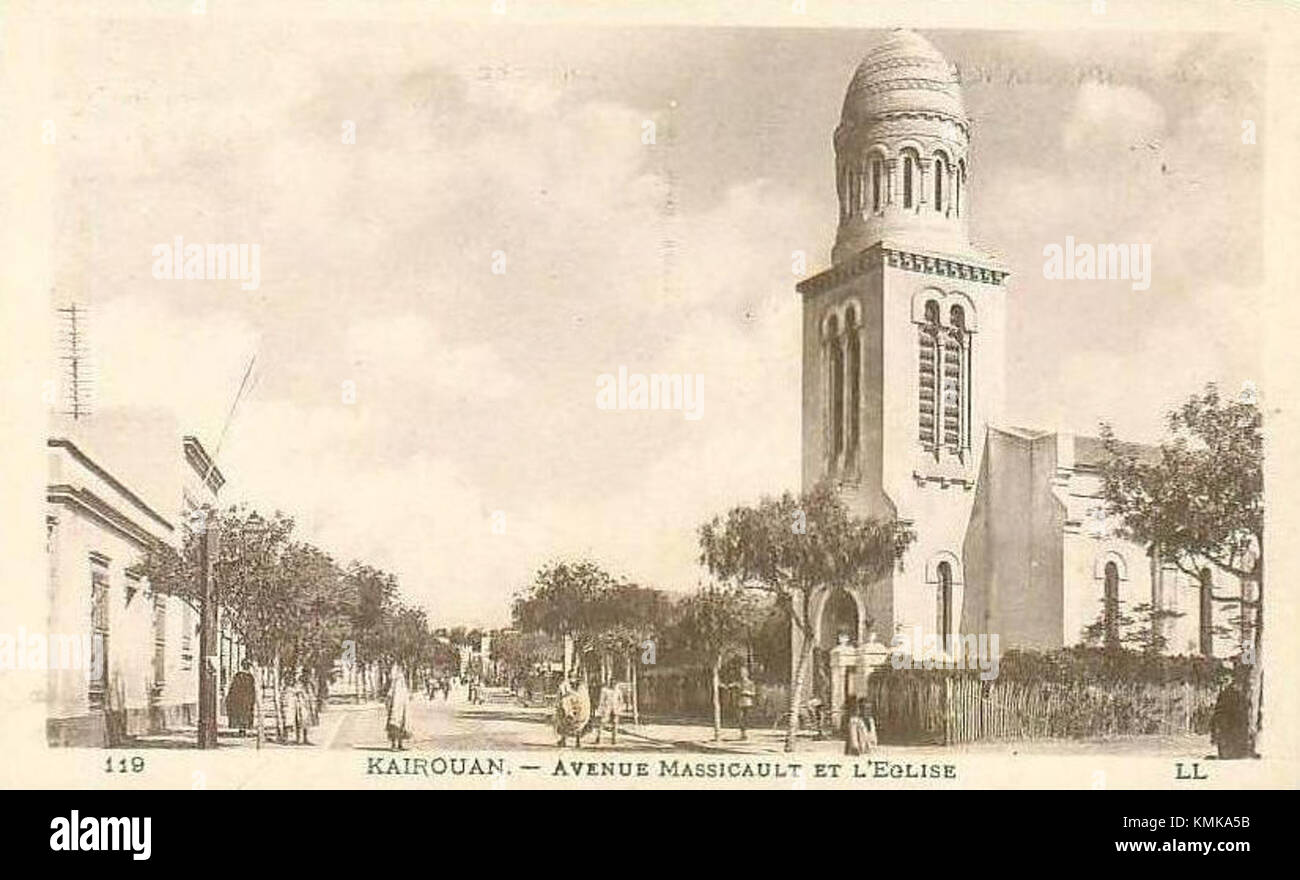 The Great Mosque of Kairouan, also known as the Eglise de Kairouan, is ...