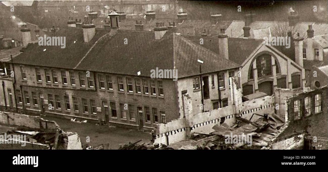 This photograph from 1944 showcases a historical building or location ...