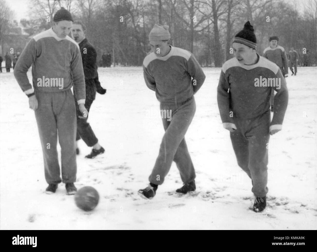 This image captures the first match of the year in Swedish football ...