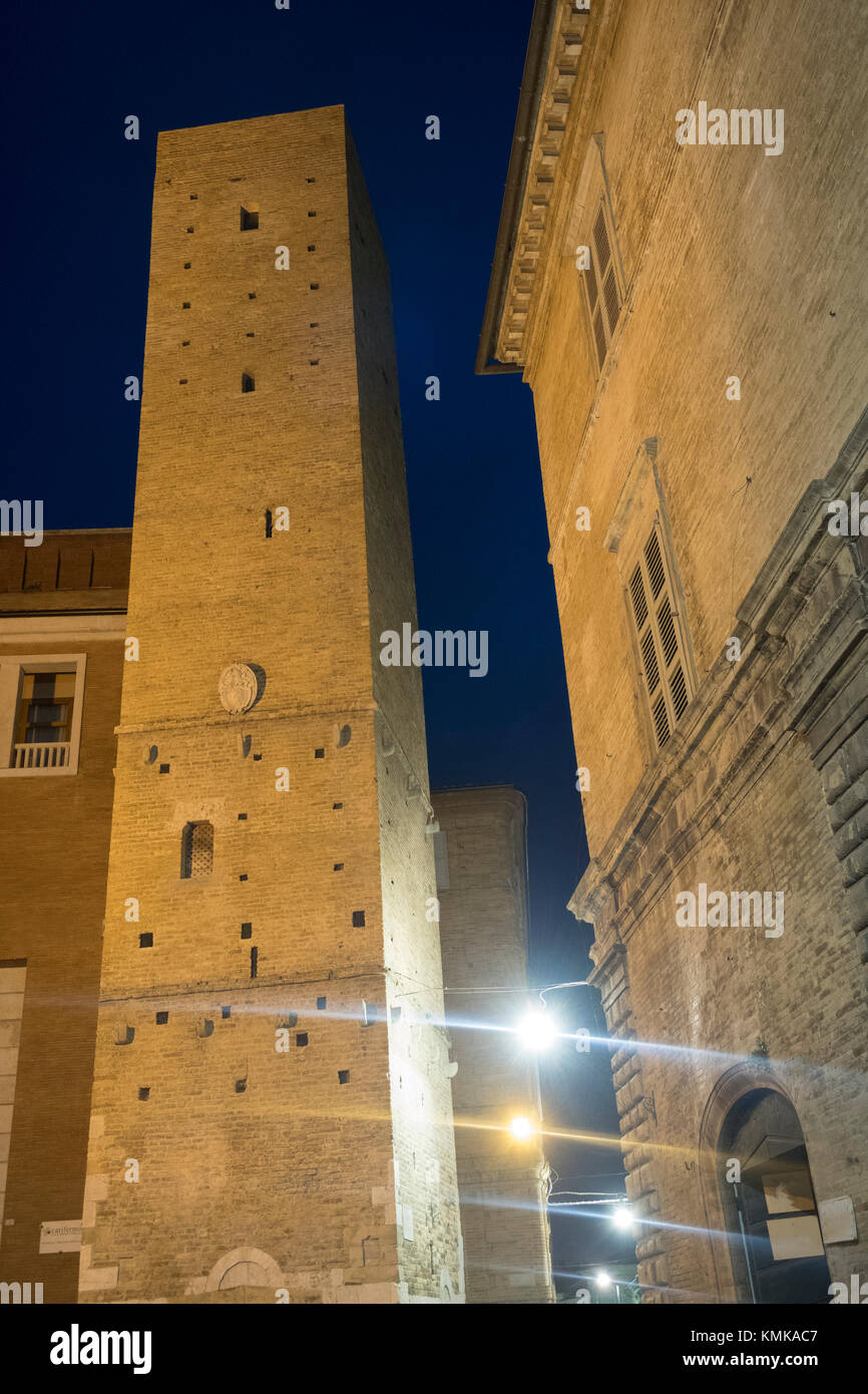 Fermo (Marches, Italy): historic building along a typical street at ...