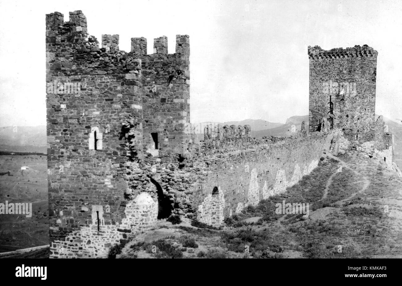 The Sudak Citadel, located in Crimea, Ukraine, is a medieval fortress ...
