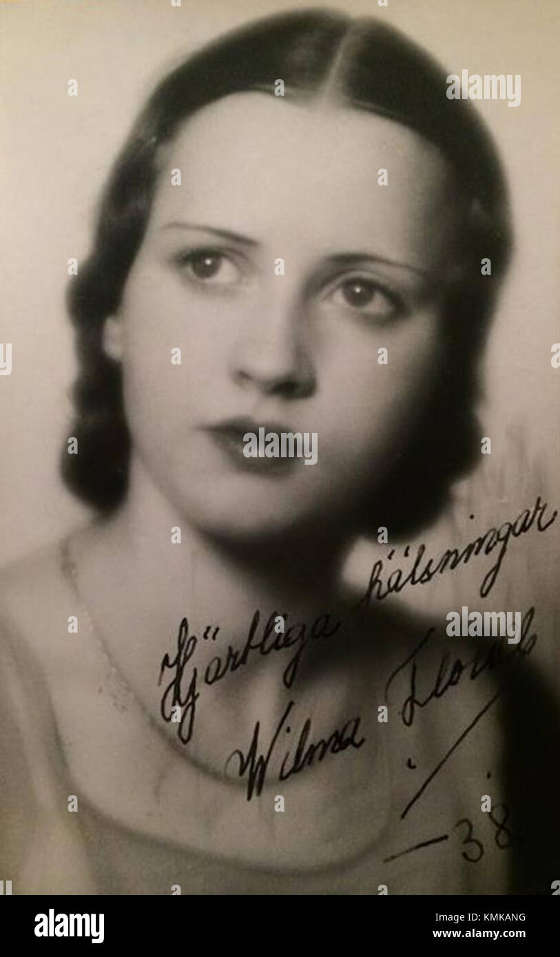 Wilma Florice, an actress from the 1930s, is captured in a photograph ...