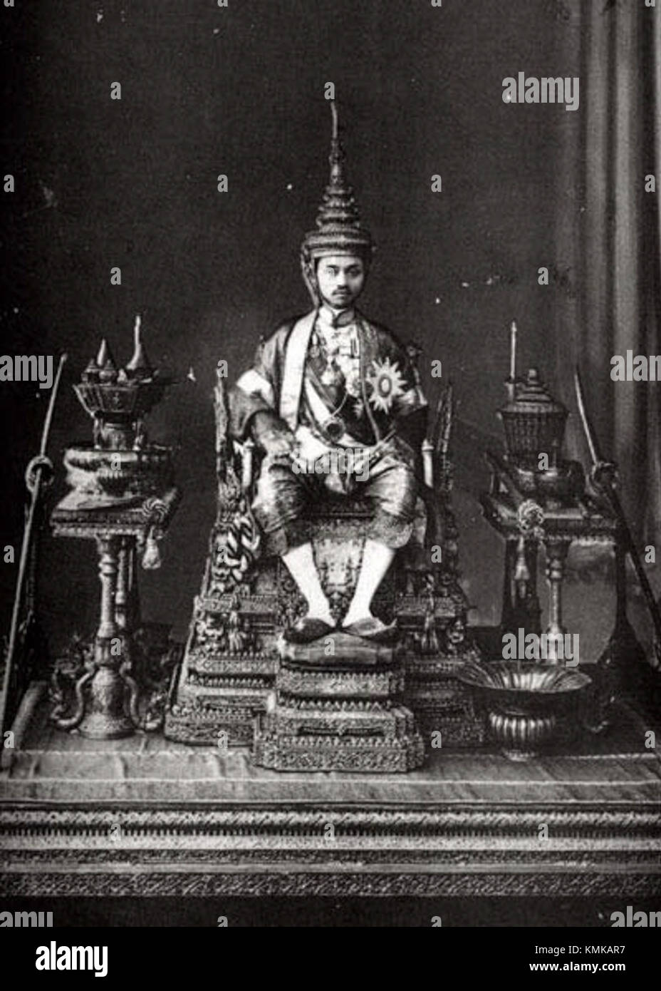King Prajadhipok at his Coronation Stock Photo - Alamy