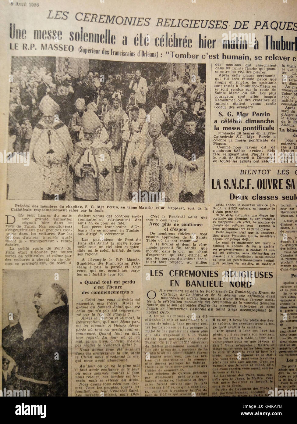 Cover of La Presse Tunisia from 1956, documenting historical events in ...