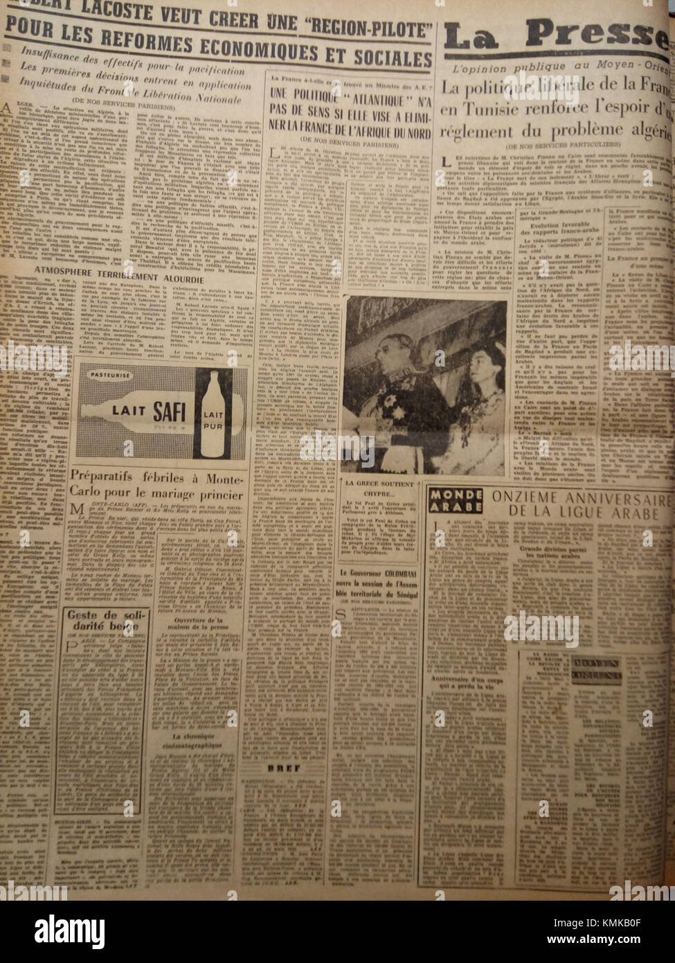 'La presse Tunisie 1956' captures the significant historical and ...