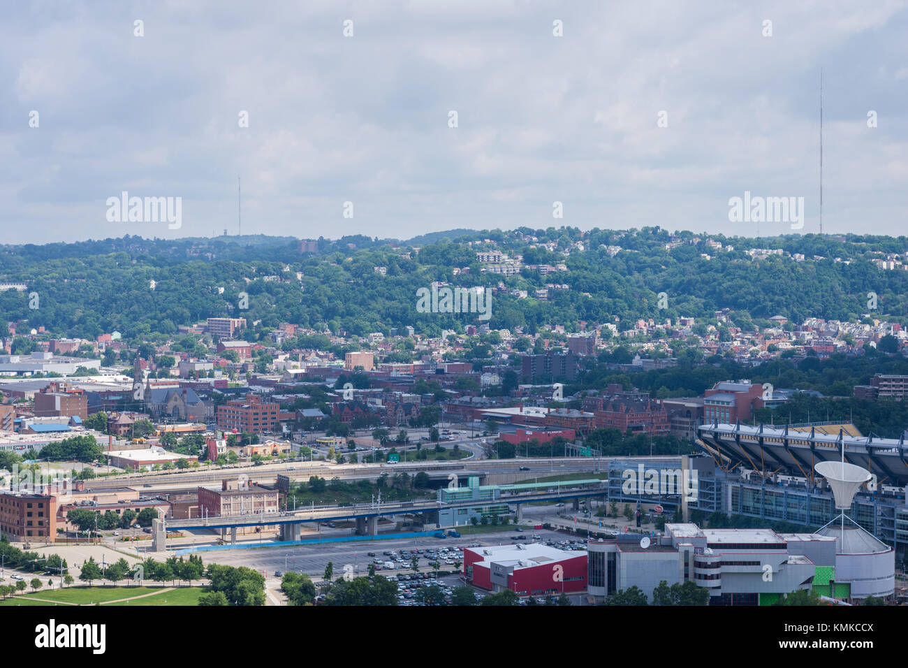 Skyline of Pittsburgh, Pennsylvania from Mount Washington Stock Photo ...