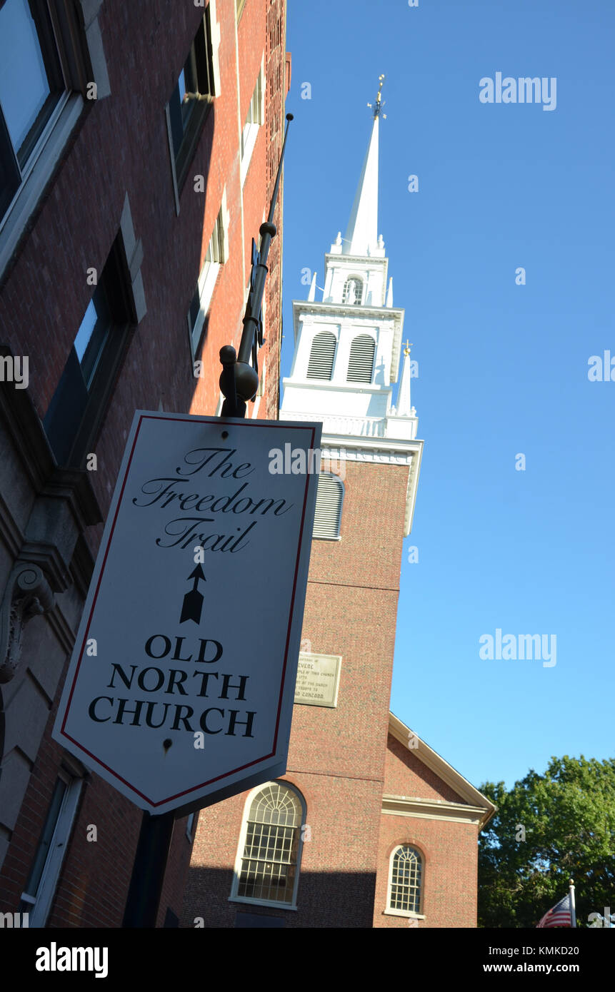 Exterior of Old North Church, Boston, Massachusetts, USA Stock Photo - Alamy