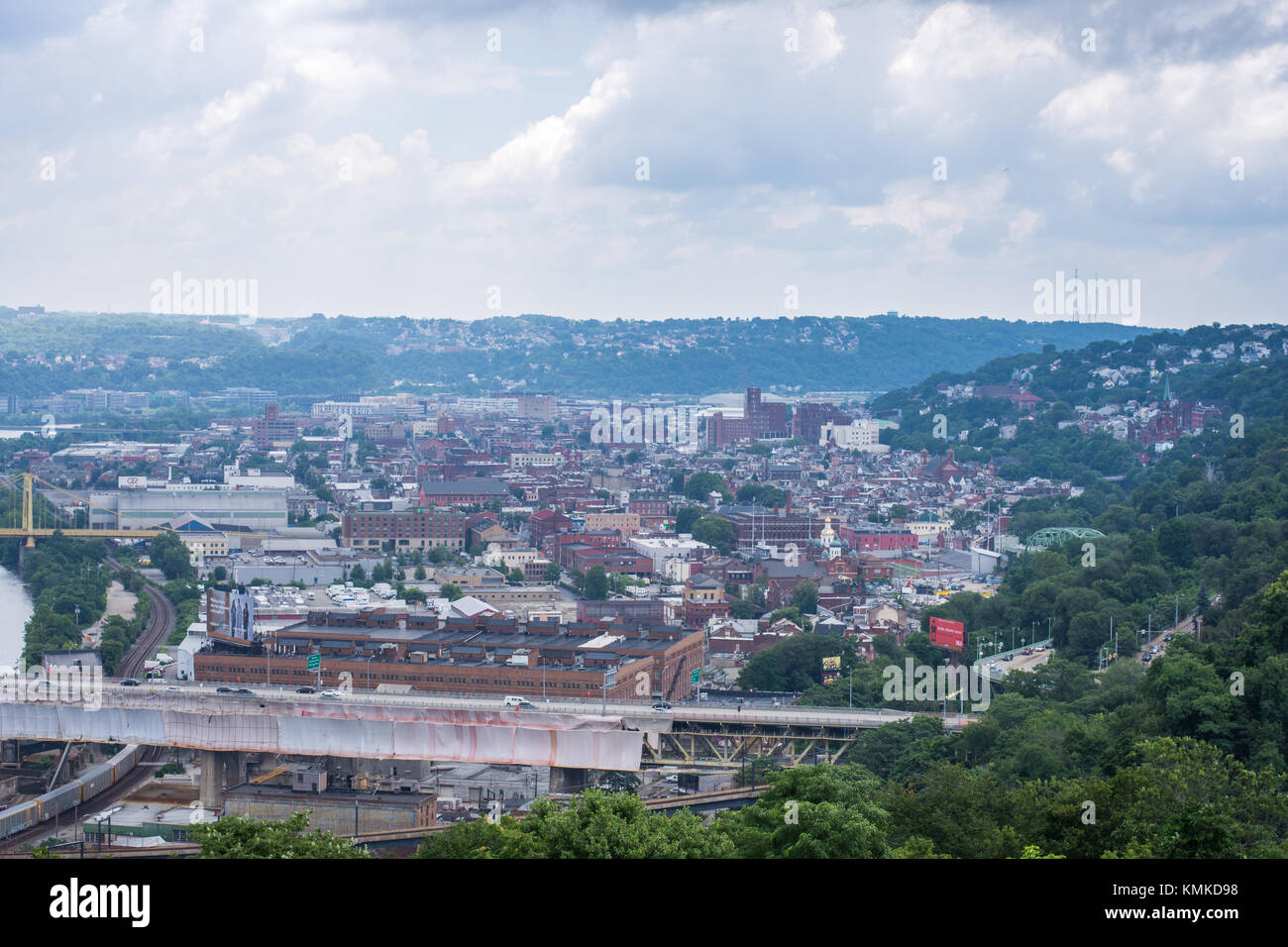 Skyline of Pittsburgh, Pennsylvania from Mount Washington Stock Photo ...