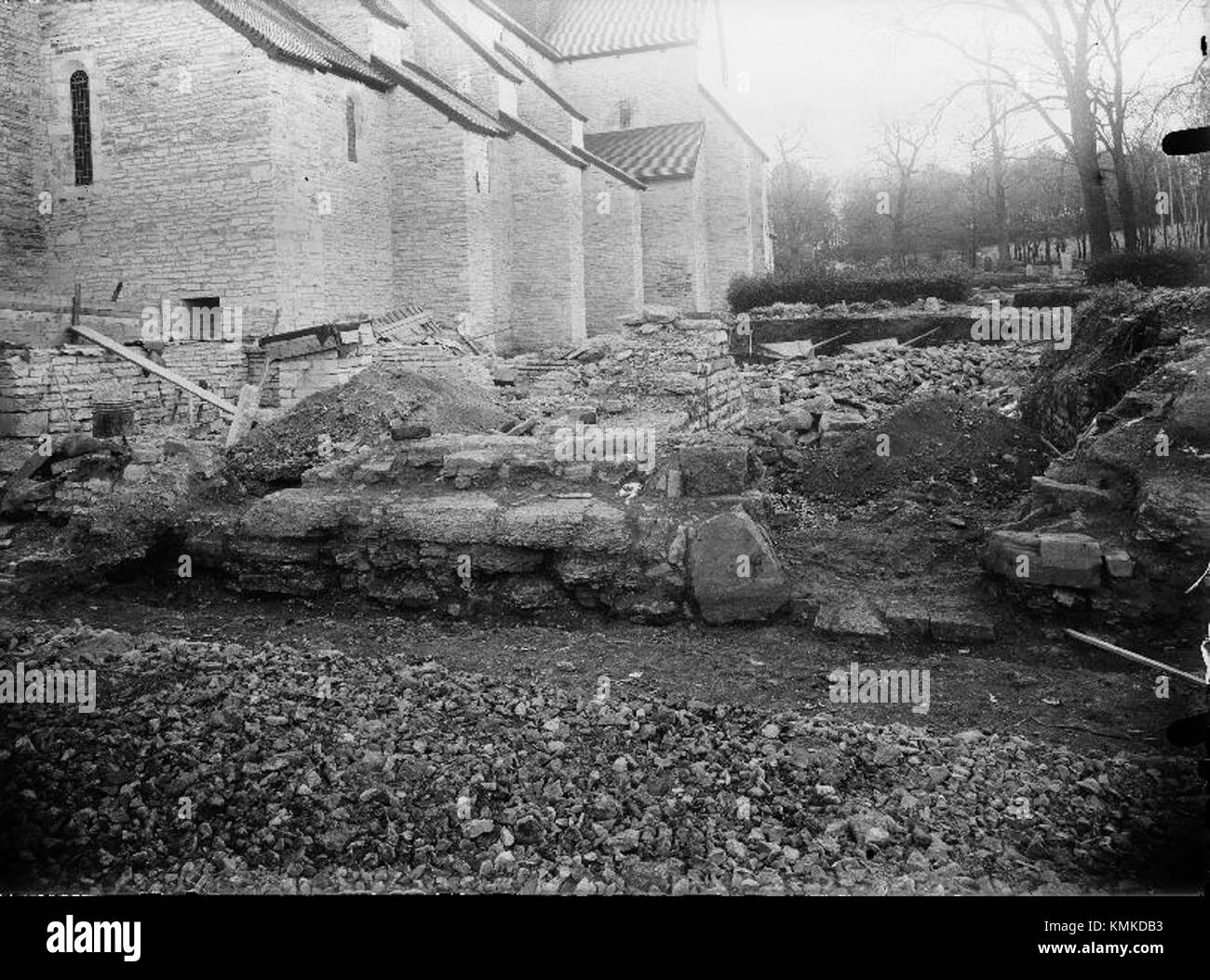 Photograph of the Varnhem Abbey ruins in Sweden, showcasing the ...