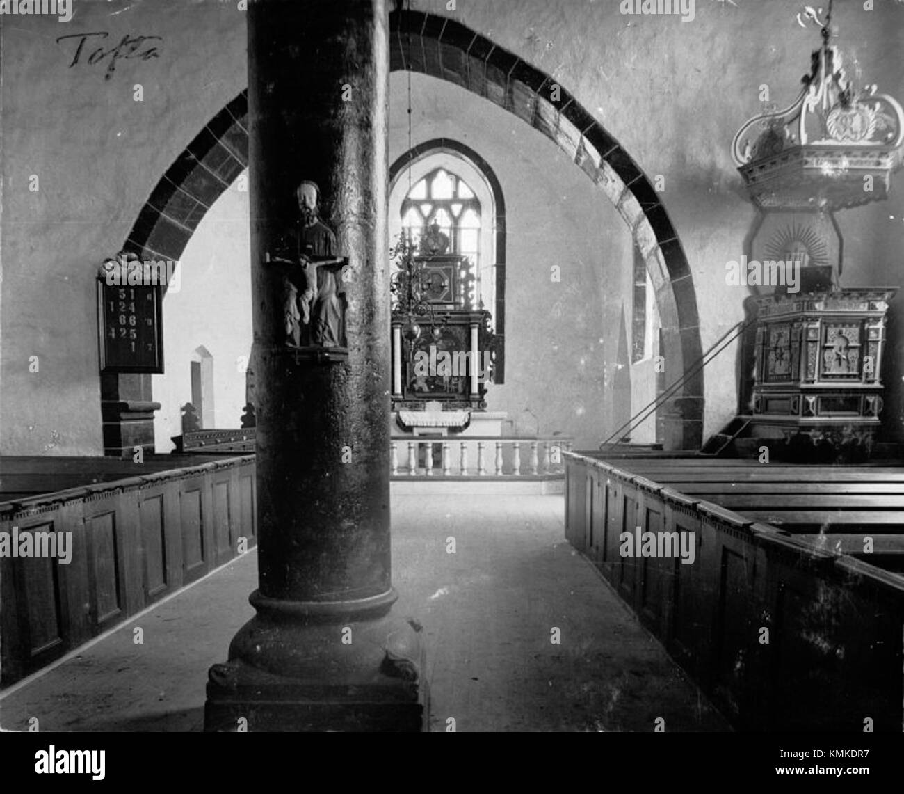 A photograph of Tofta Church in Sweden, an important historical and ...