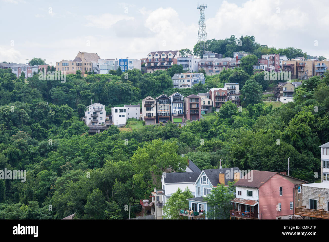 Skyline of Pittsburgh, Pennsylvania from Mount Washington Stock Photo ...