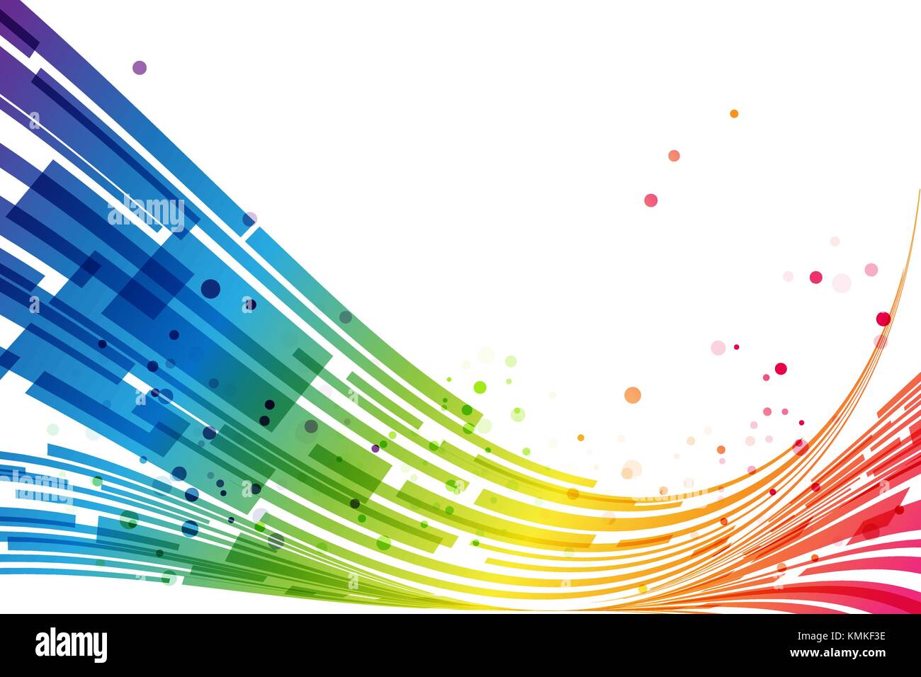 Abstract Rainbow Stripes On White Background Rainbow Design Stock