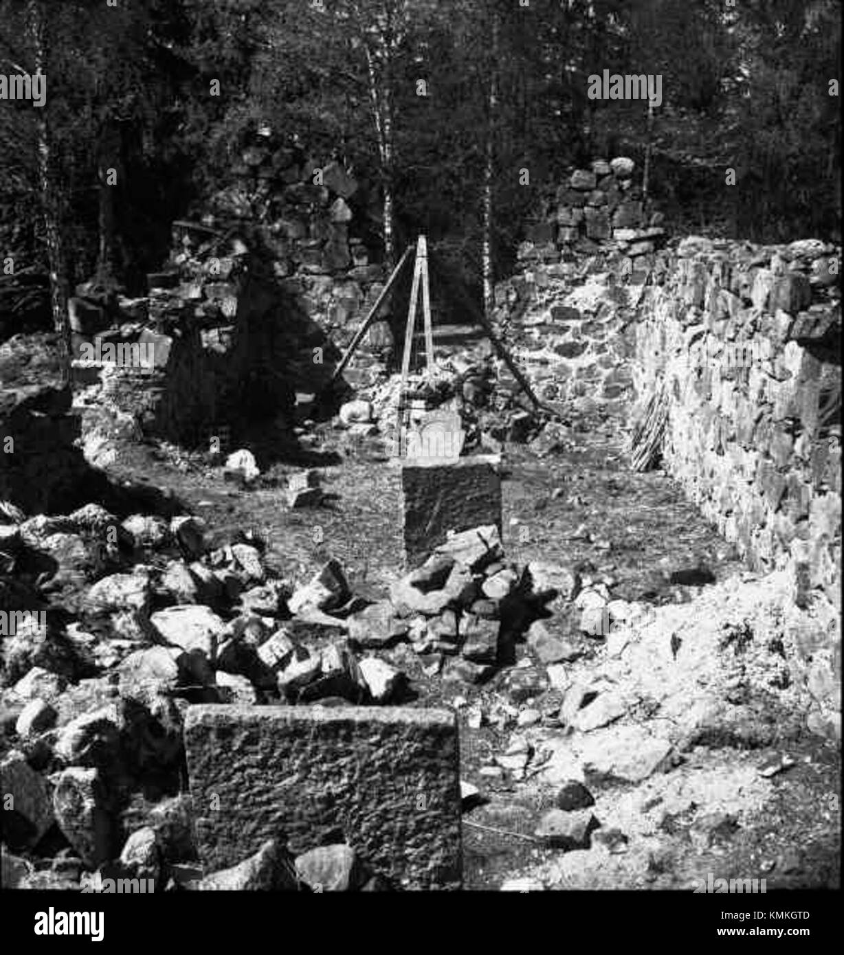 Ukna kyrkoruin - KMB - 16000200134048 Stock Photo - Alamy