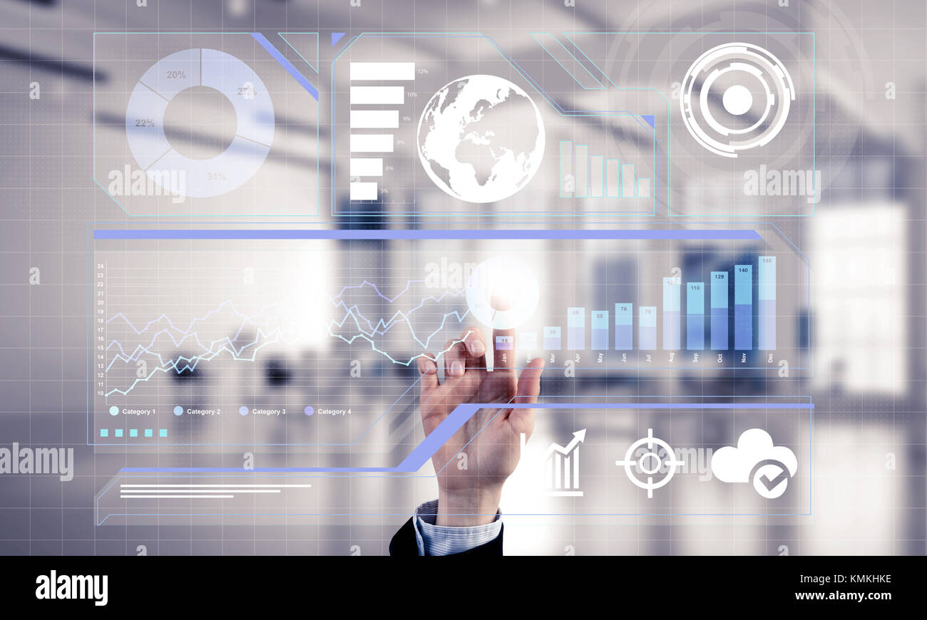 Concept of using modern technologies for business globalization Stock ...