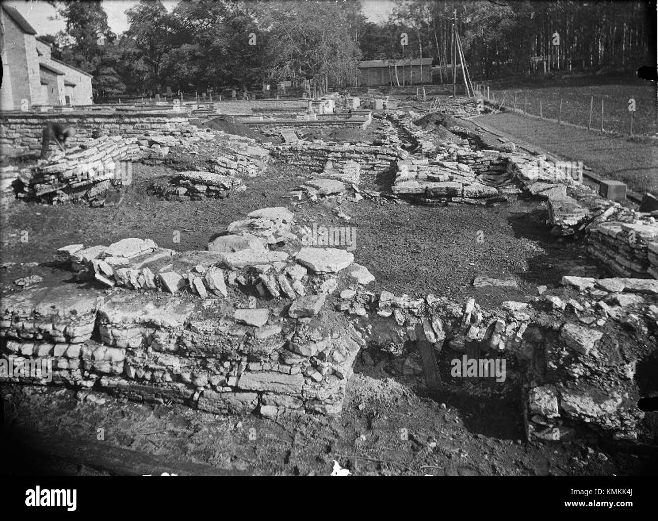 Varnhem Abbey ruins are located in Sweden and represent a historical ...