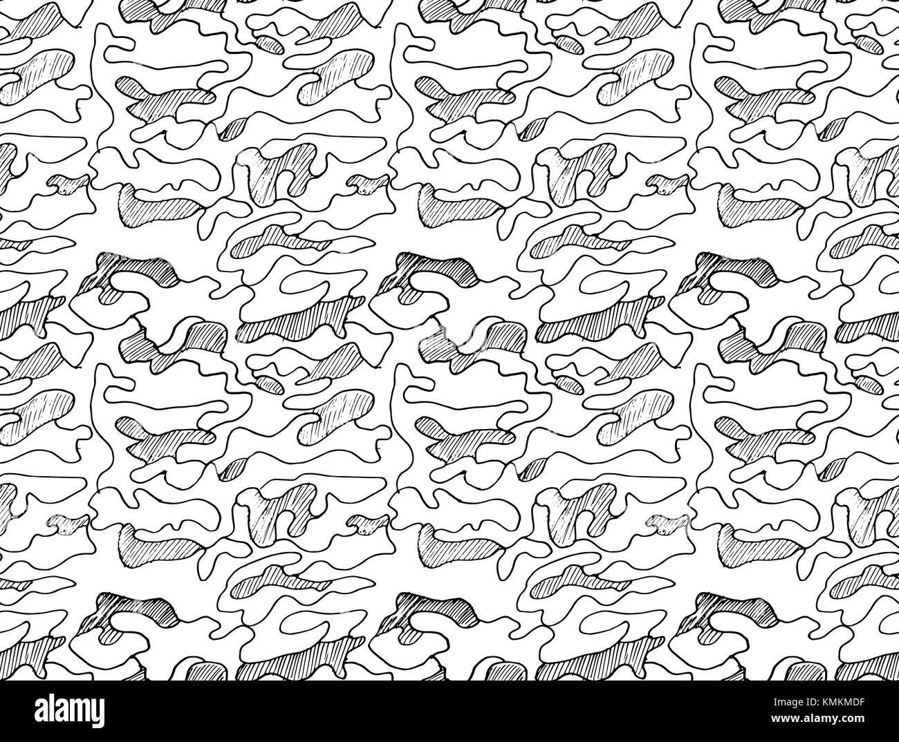 Vector military camouflage pattern hand hi-res stock photography and ...