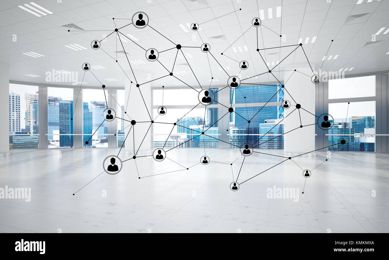 Networking and wireless connection as concept for effective modern ...