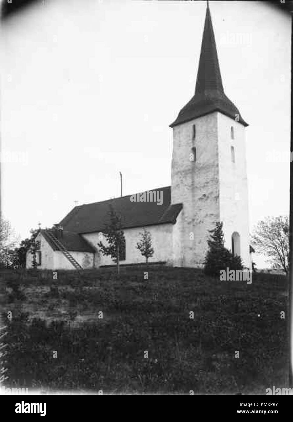 Vallby Church, located near Enköping, Sweden, dates back to the 1300s ...