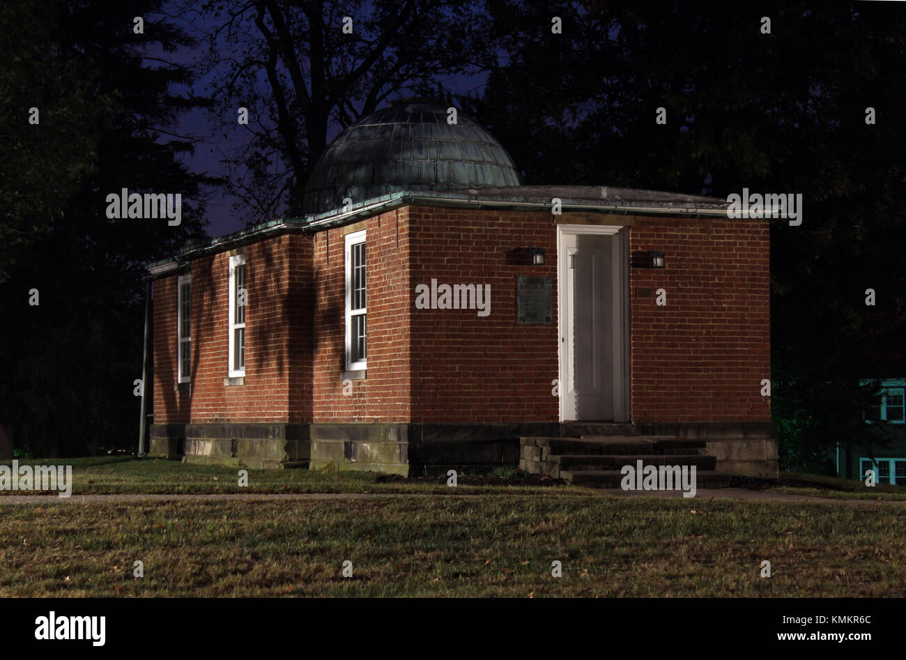 Loomis Observatory @Nite - Observatory with tree shadows, Hudson, Ohio ...